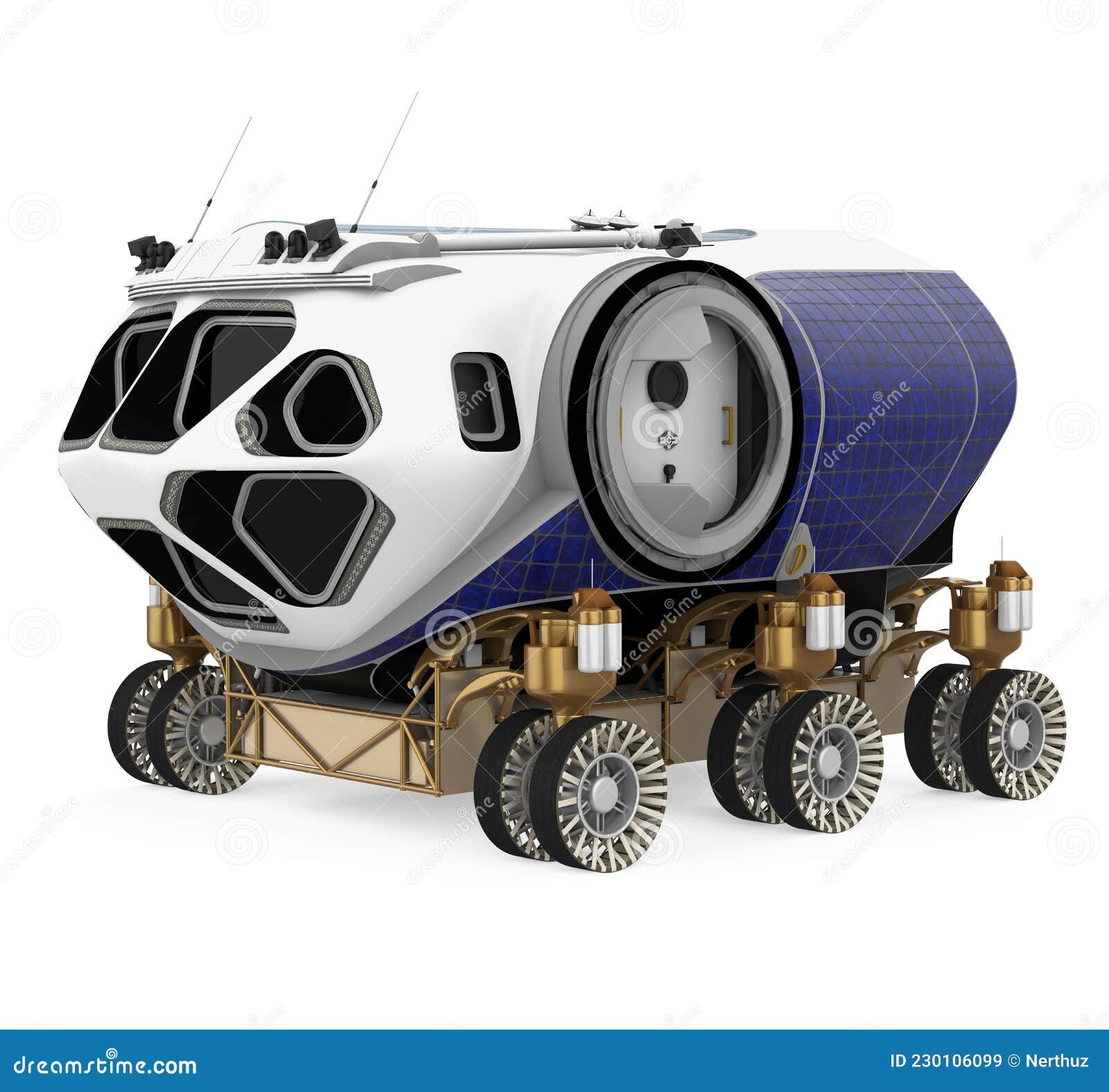 Space Exploration Vehicle Isolated Stock Illustration - Illustration of ...