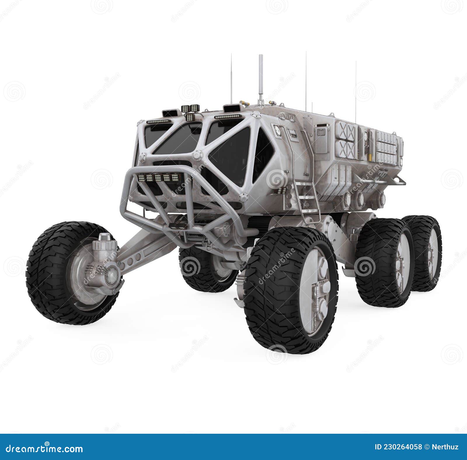 Space Exploration Vehicle Isolated Stock Illustration - Illustration of ...