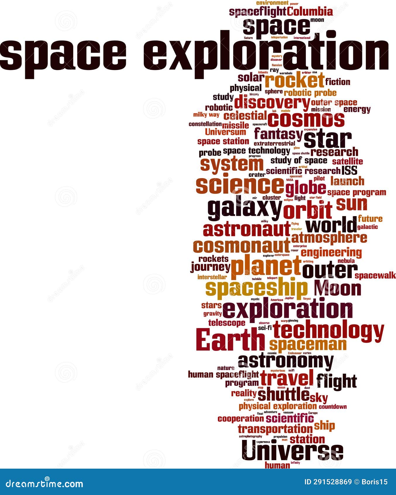 Space Exploration Word Cloud Stock Vector - Illustration of probe ...