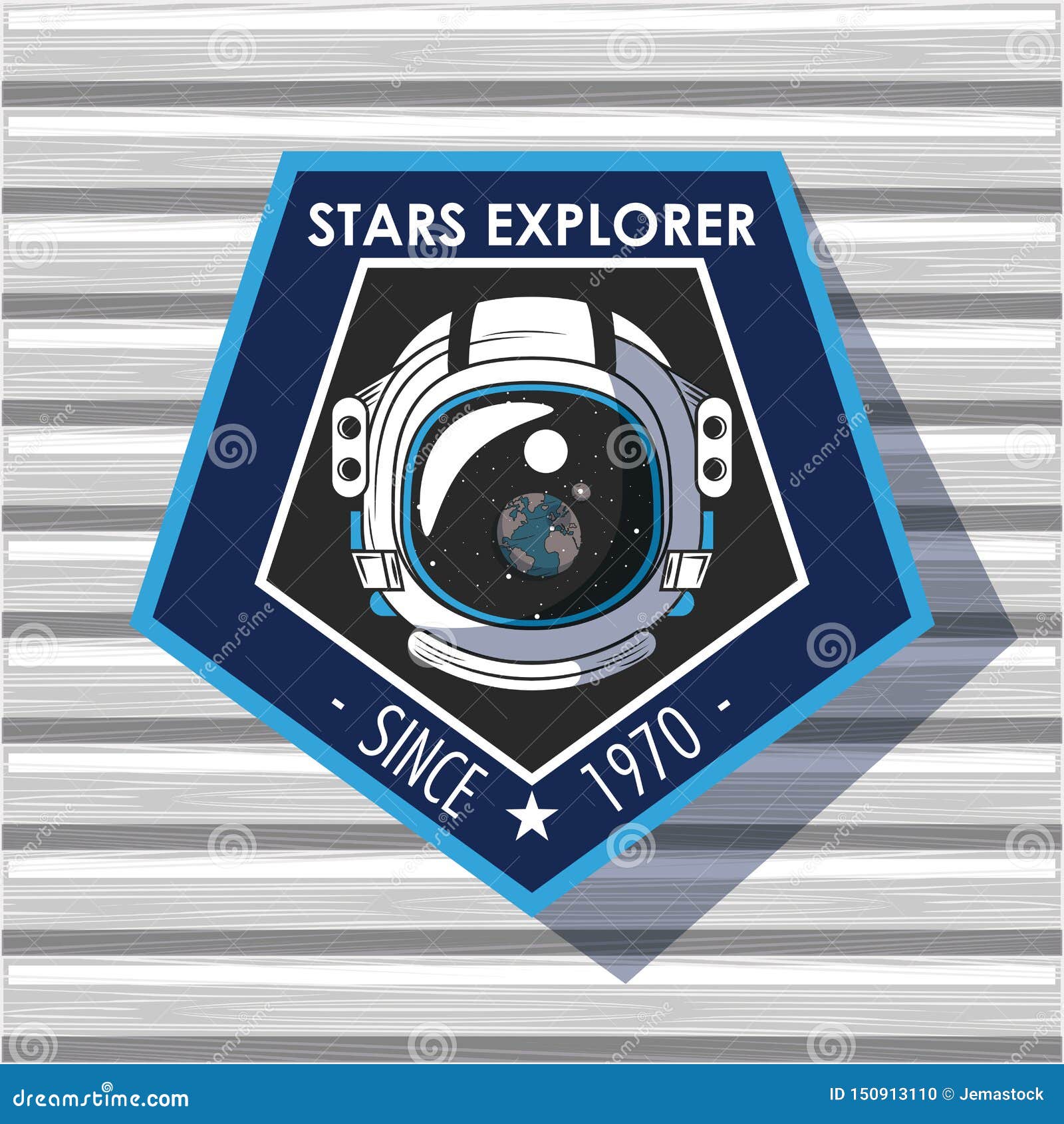Space Explorer Patch Emblem Design Stock Vector - Illustration of print ...