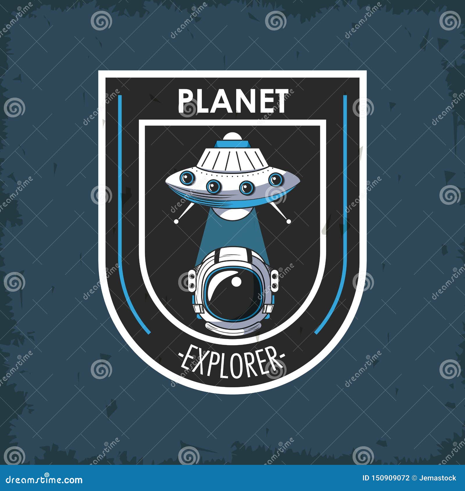 Space Explorer Patch Emblem Design Stock Vector - Illustration of style ...