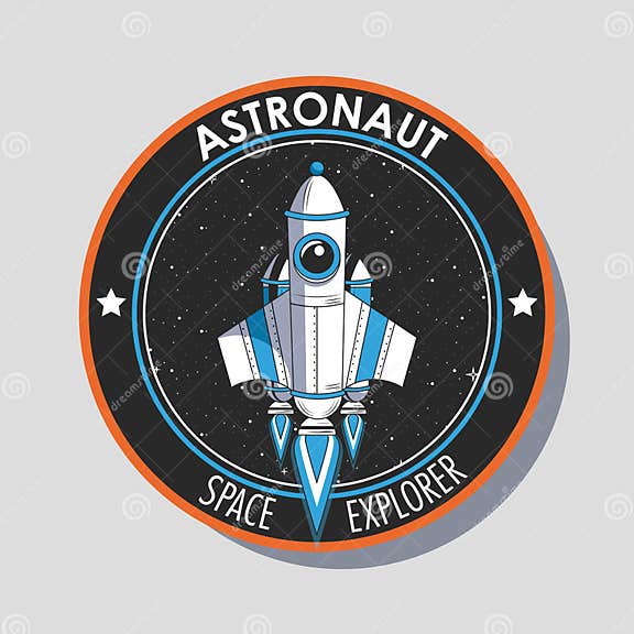 Space Explorer Patch Emblem Design Stock Vector - Illustration of space, exploration: 150910443