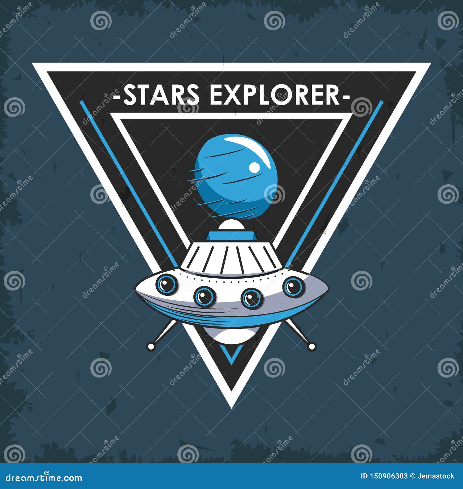 Space Explorer Patch Emblem Design Stock Vector - Illustration of logo ...