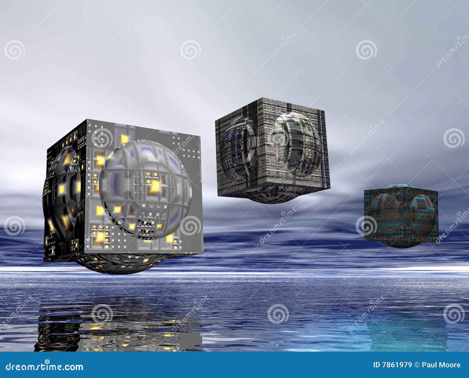 Space Explorers stock illustration. Illustration of rendering - 7861979