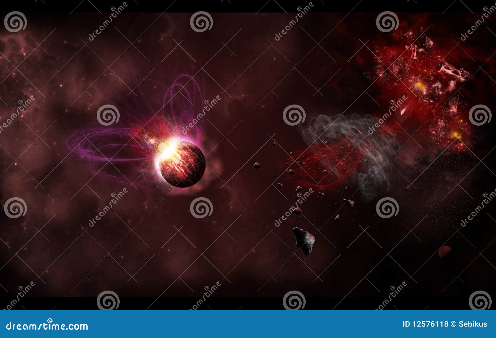 Space explosion stock illustration. Illustration of dark - 12576118