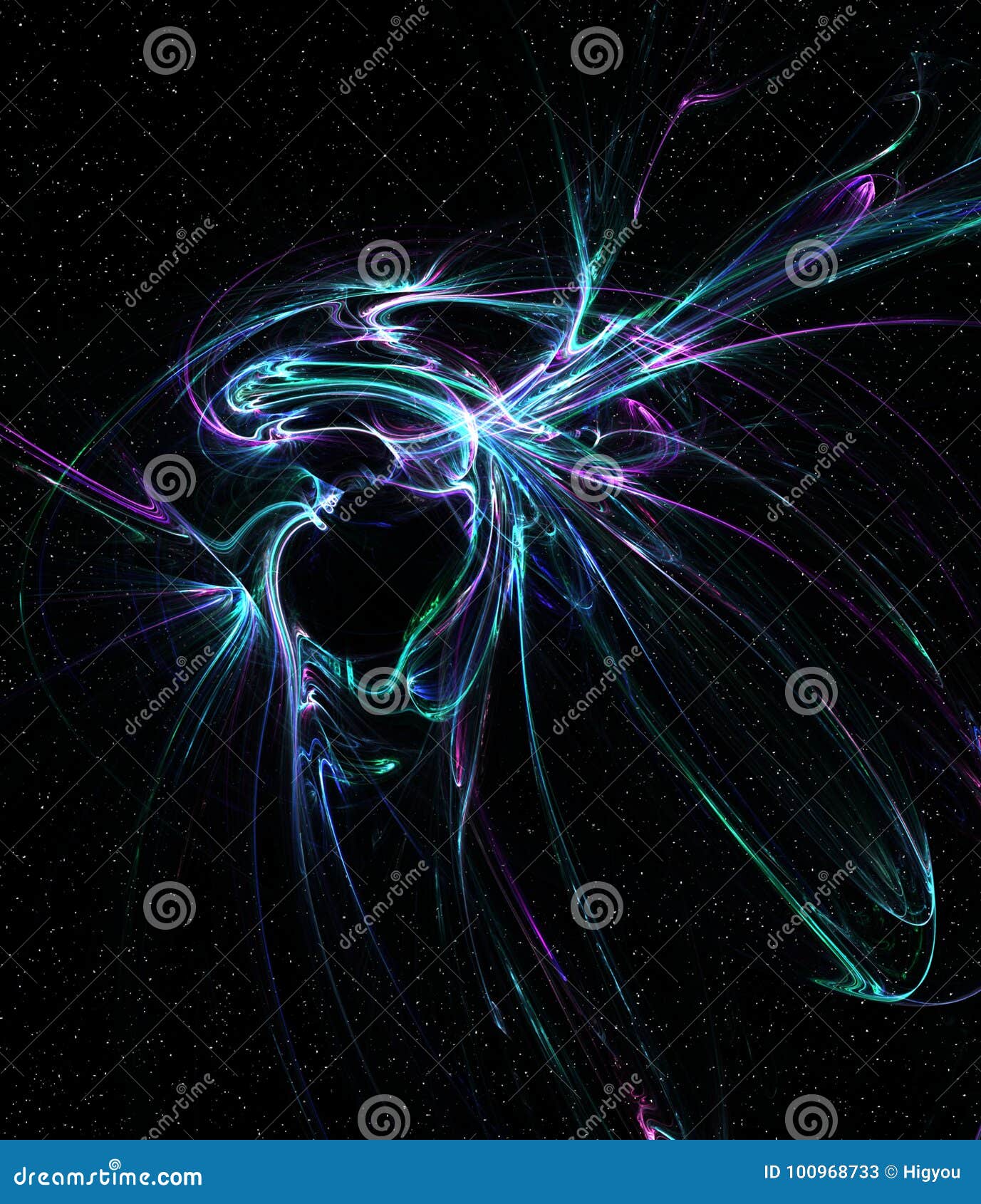 Space Fantasy, Black Hole Anomaly Stock Illustration - Illustration of ...