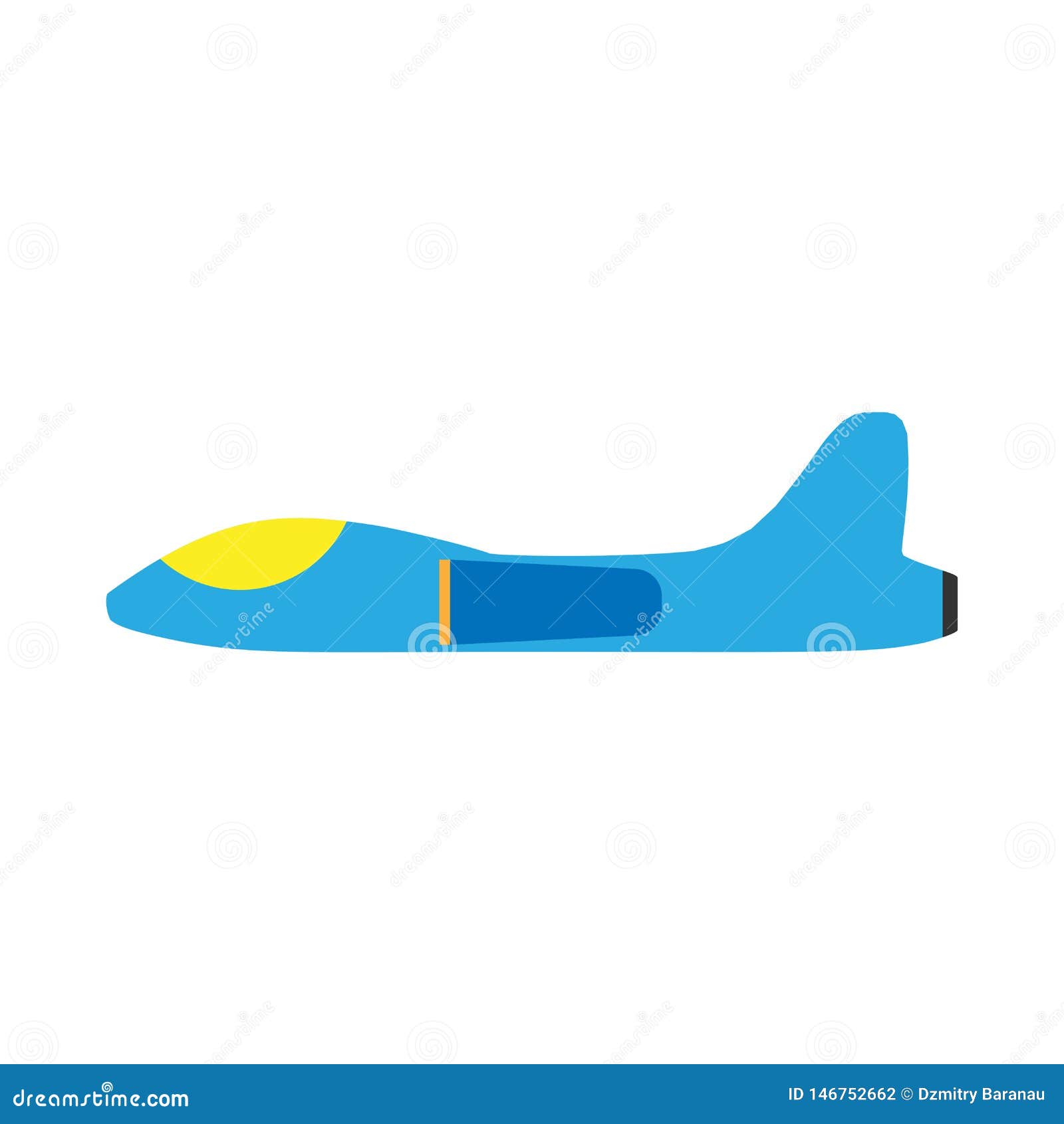 Space Fighter Side View Flat Vector Icon. Flight Transport Aerospace ...