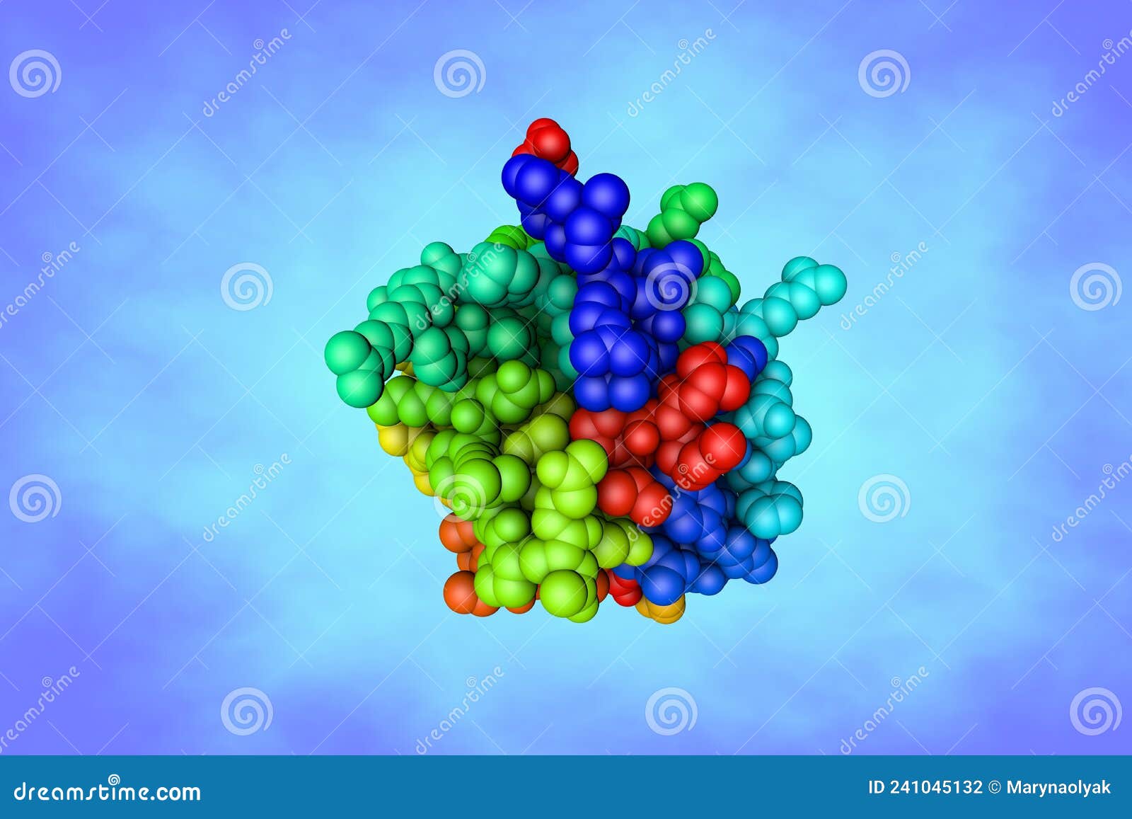 Space-filling Molecular Model of Fibroblast Growth Factor 4 (FGF4) on ...