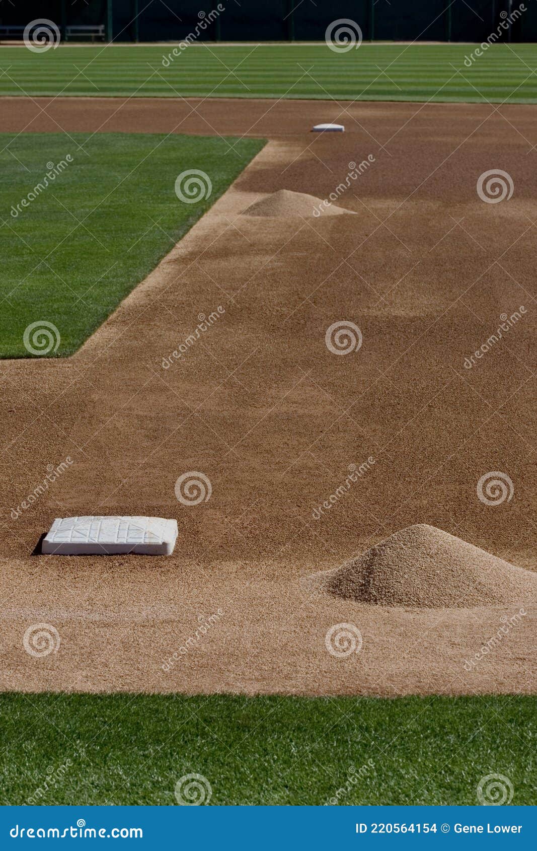 The Space between First and Second Base Stock Photo - Image of dirt ...