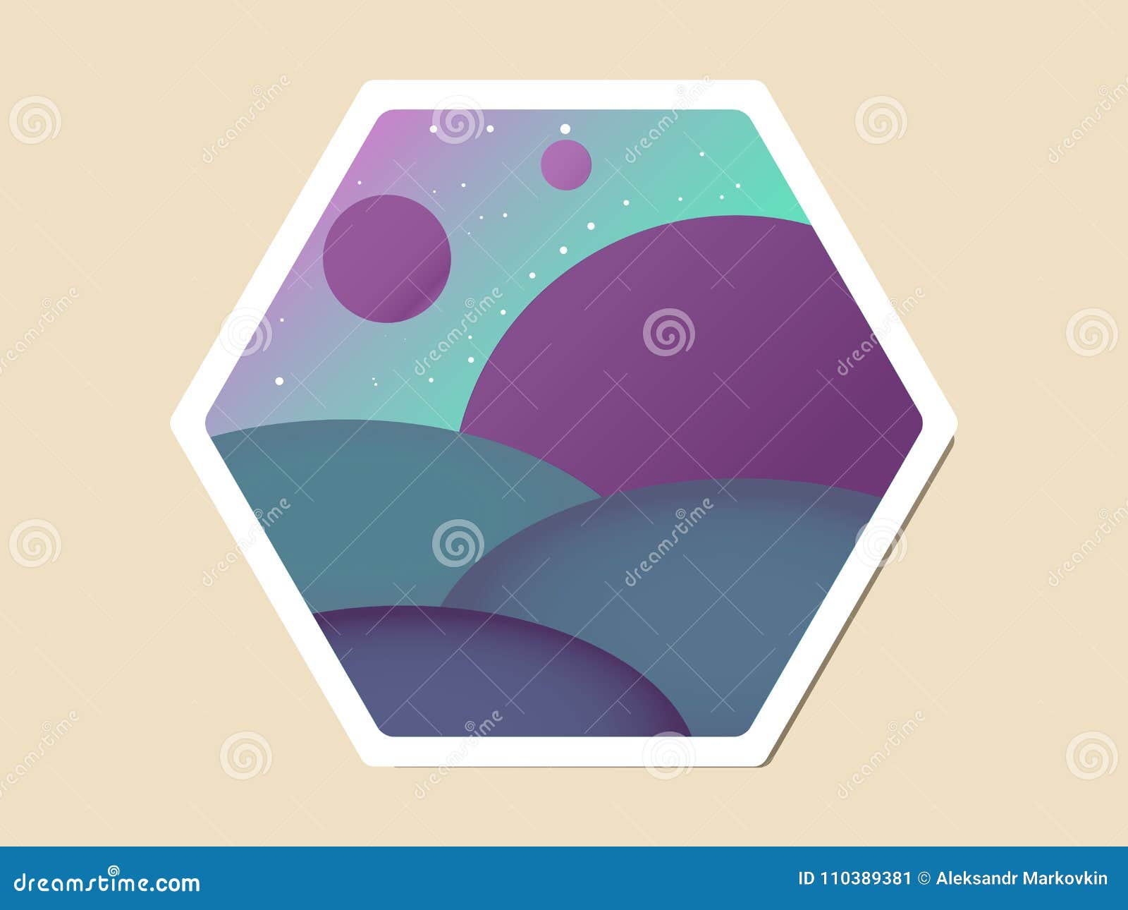 Space flat background stock vector. Illustration of discovery - 110389381