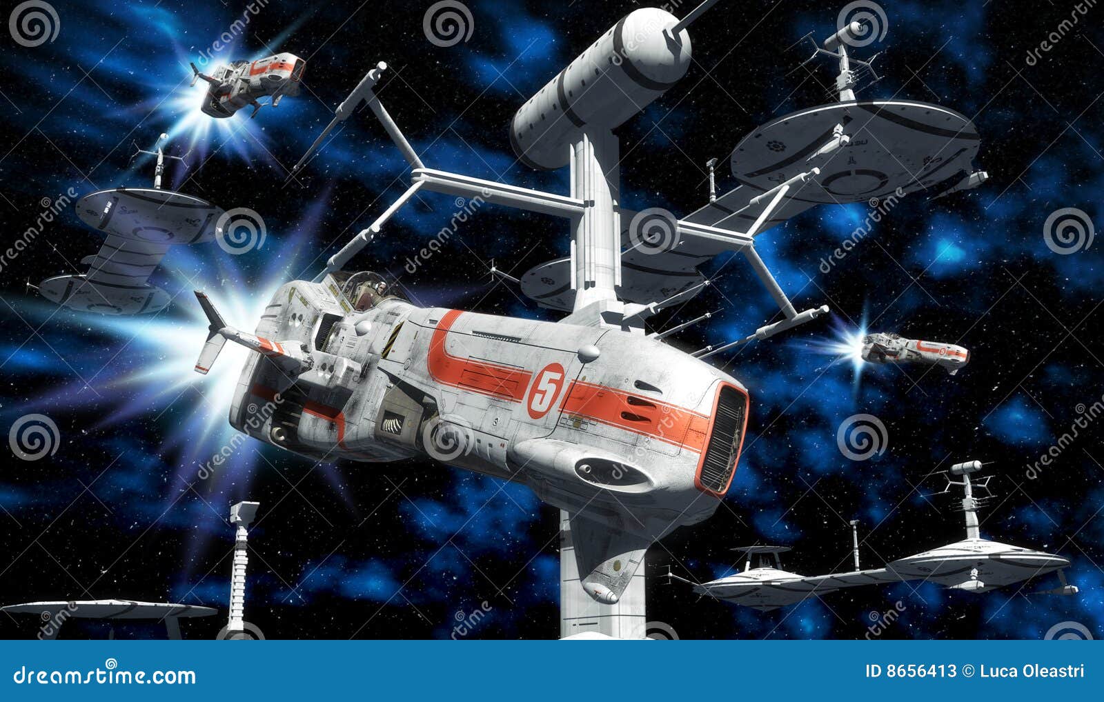 A Fleet Of Earth Spaceships Is Headed For A Habitable Exoplanet Cartoon ...