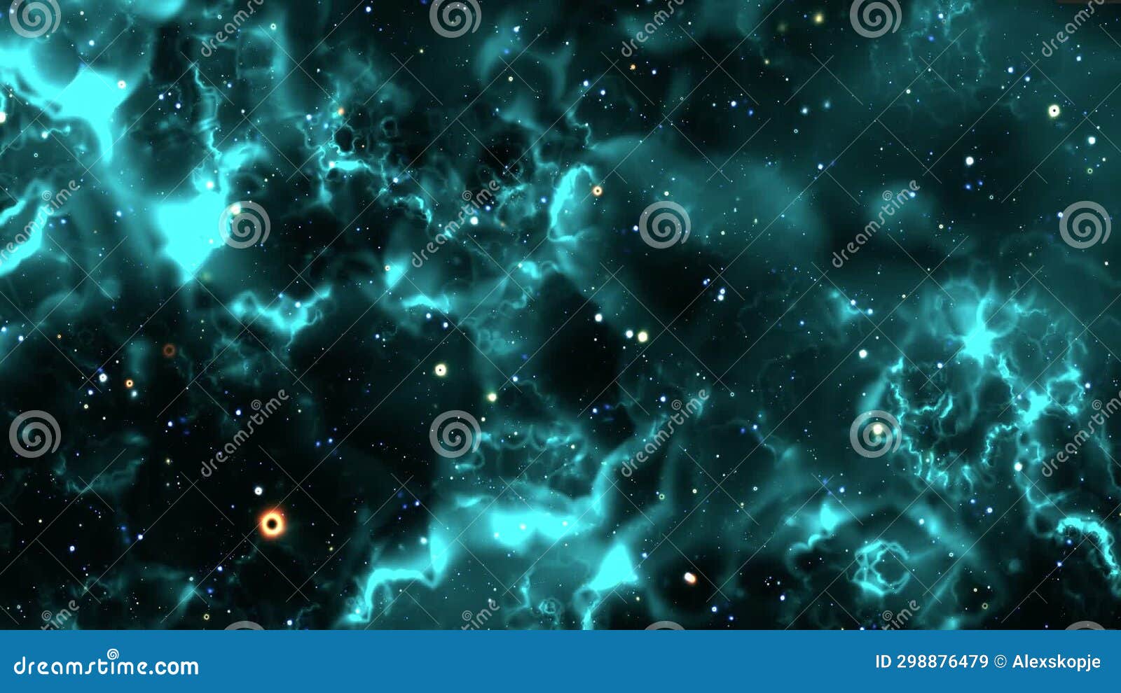 Space Flight into a Star Field in Galaxy Clouds and Lightning Nebula Stock Video - Video of ...