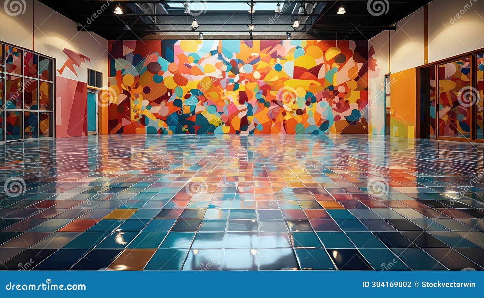 Space Floor Studio Background Stock Illustration - Illustration of ...