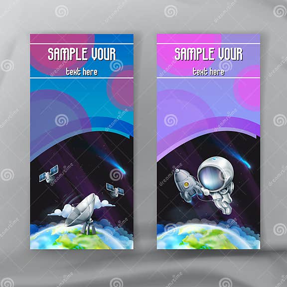 Space Flyers, Brochure Template Stock Vector - Illustration of brochure ...