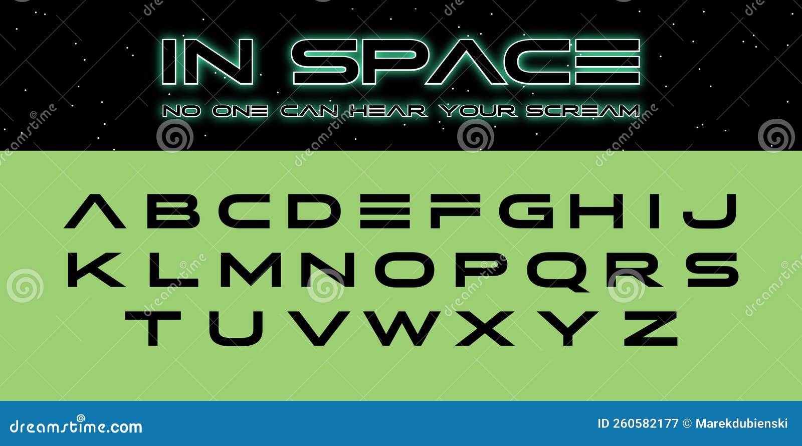Sci Fi Alphabet in Space. Galaxy Horror Letters. Futuristic Typography ...