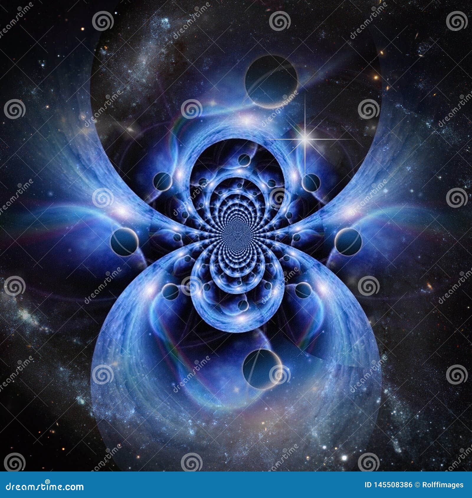 Space Fractal stock illustration. Illustration of infinity - 145508386
