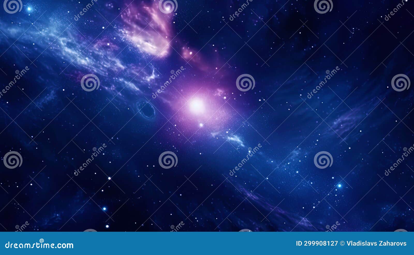 Space Galaxy from Bright Space Points Stock Illustration - Illustration ...