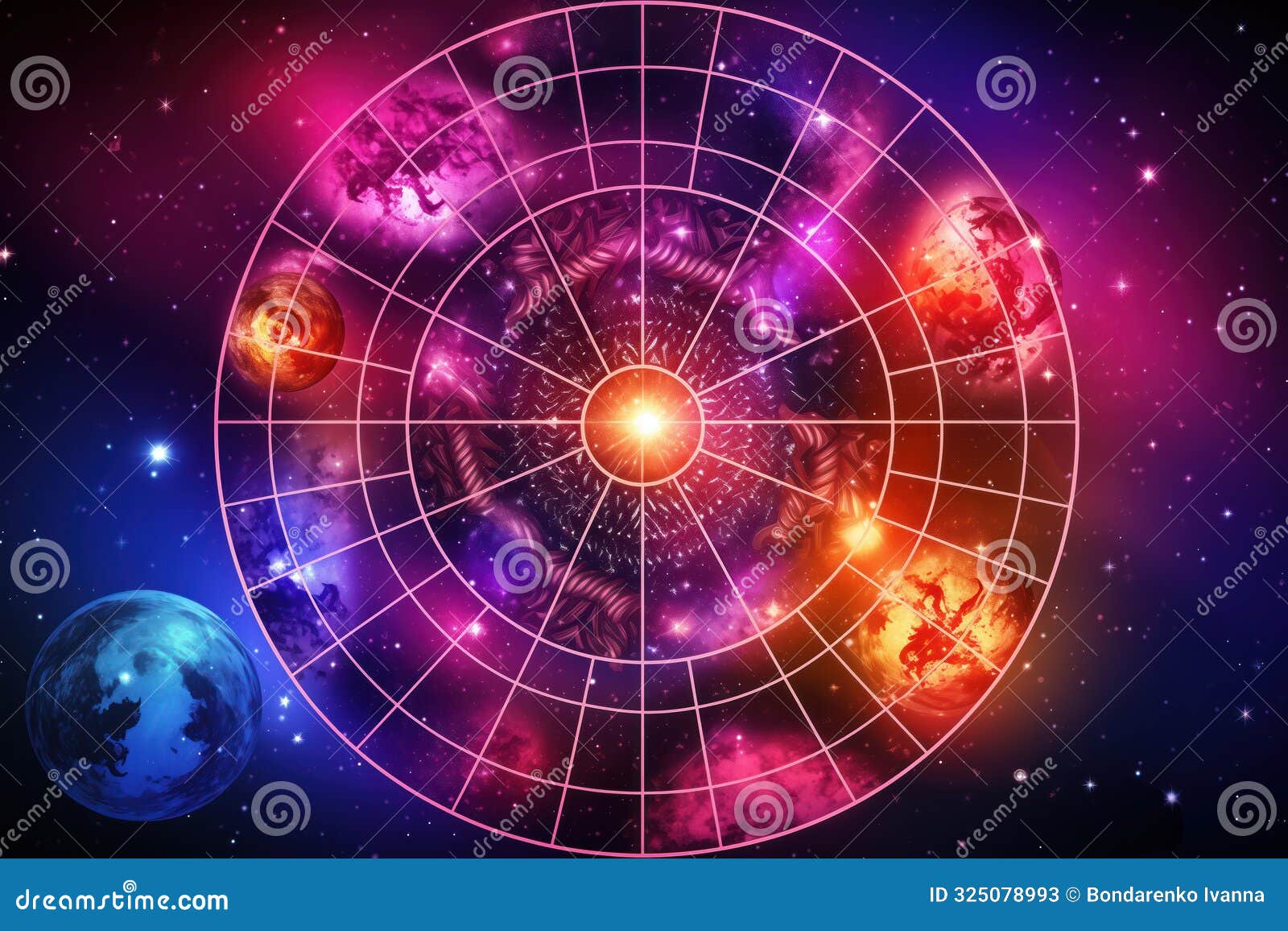 Space Galaxy Fantasy Image of Abstract Planetarium System Stock Image ...