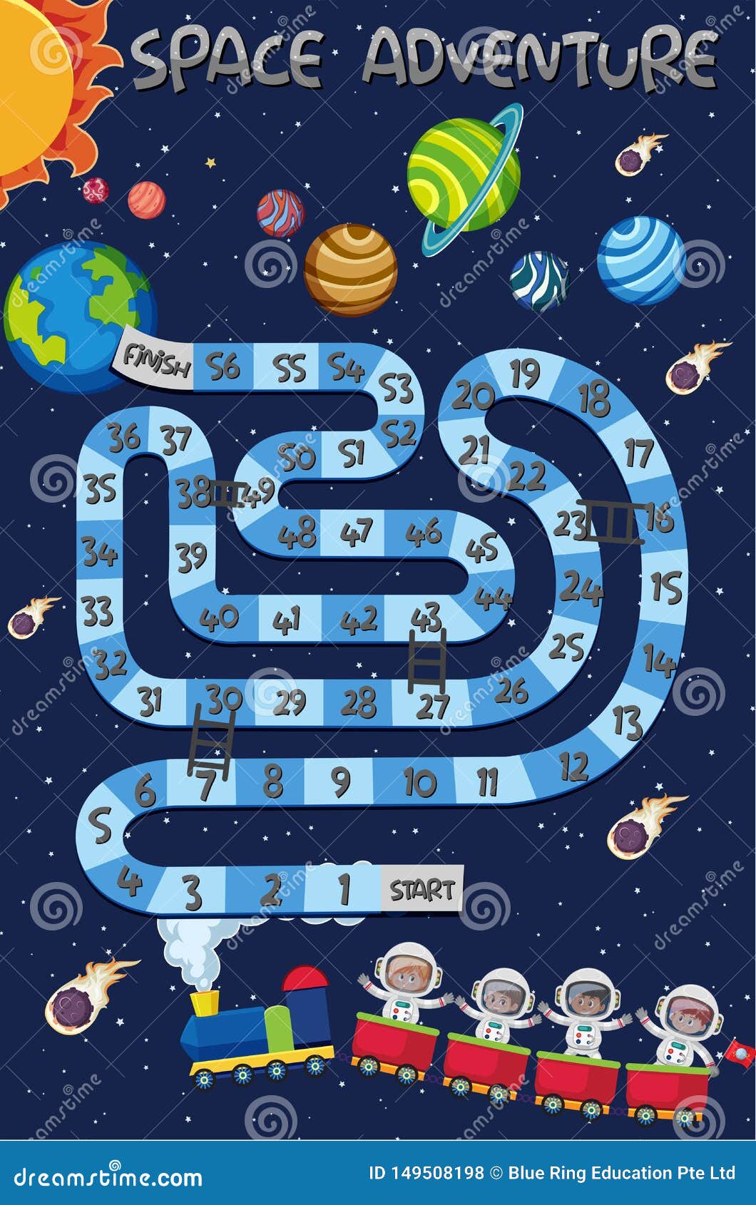 A space game template stock illustration. Illustration of design ...