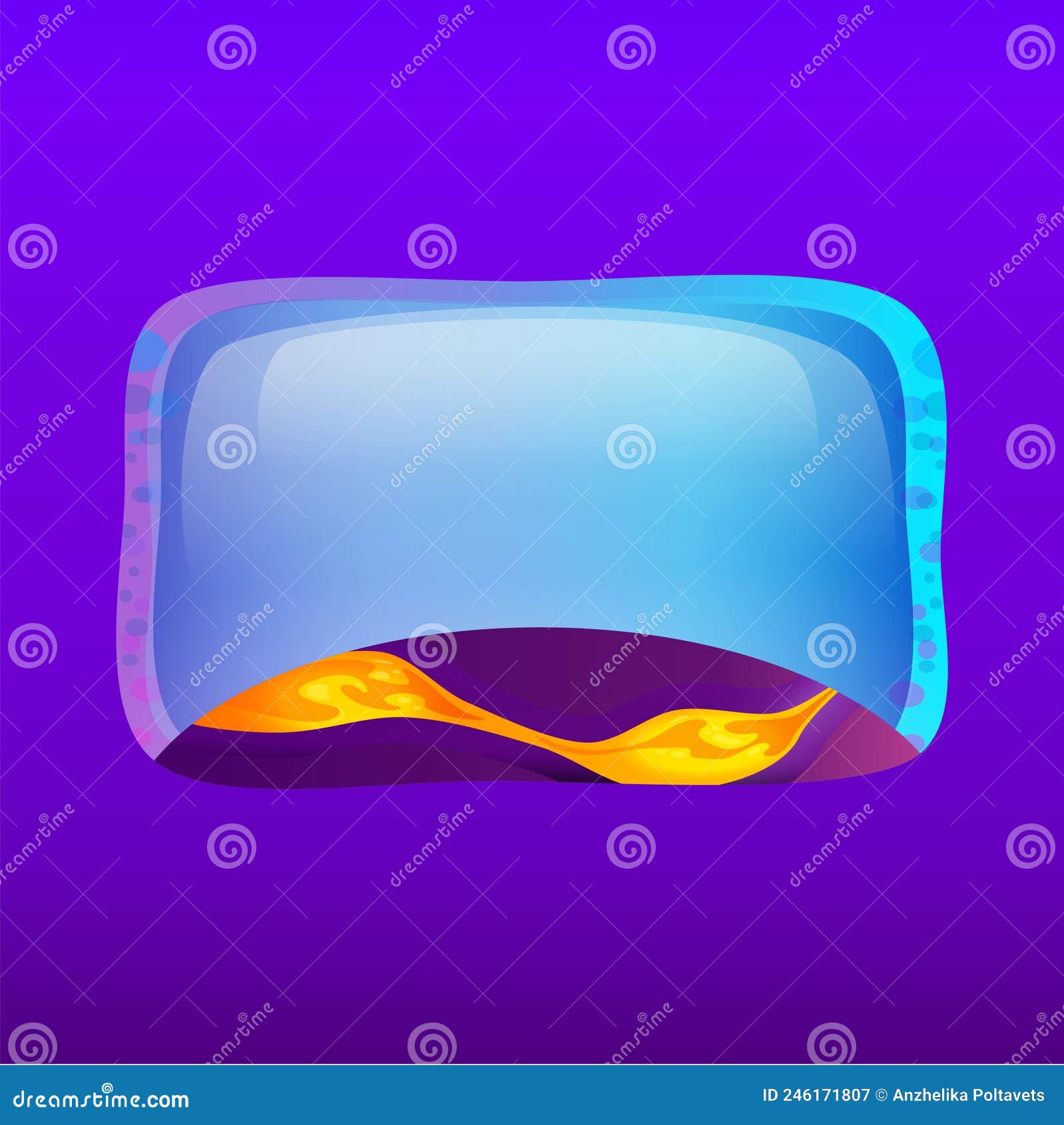 Space Game Ui Frame for Mobile Interface Design in Cartoon Style ...