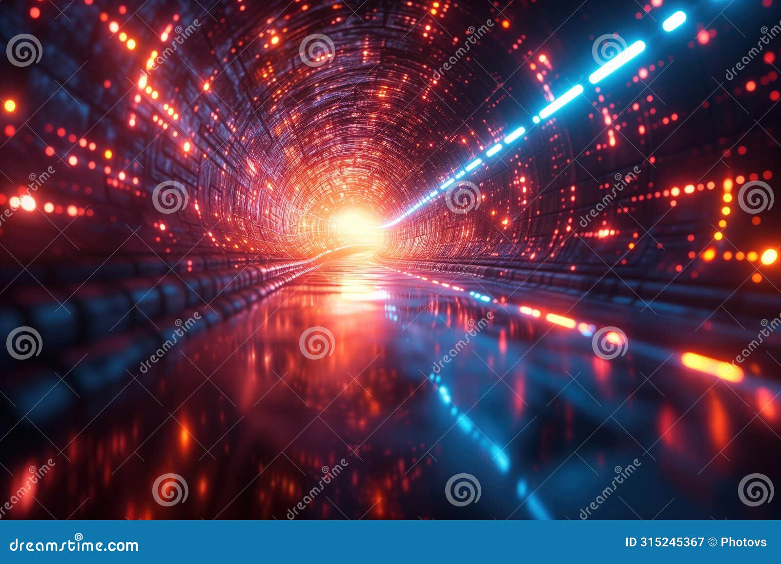 Space Gate is Digital Time Quantum Tunnel at Cosmic Gateway Stock Image ...