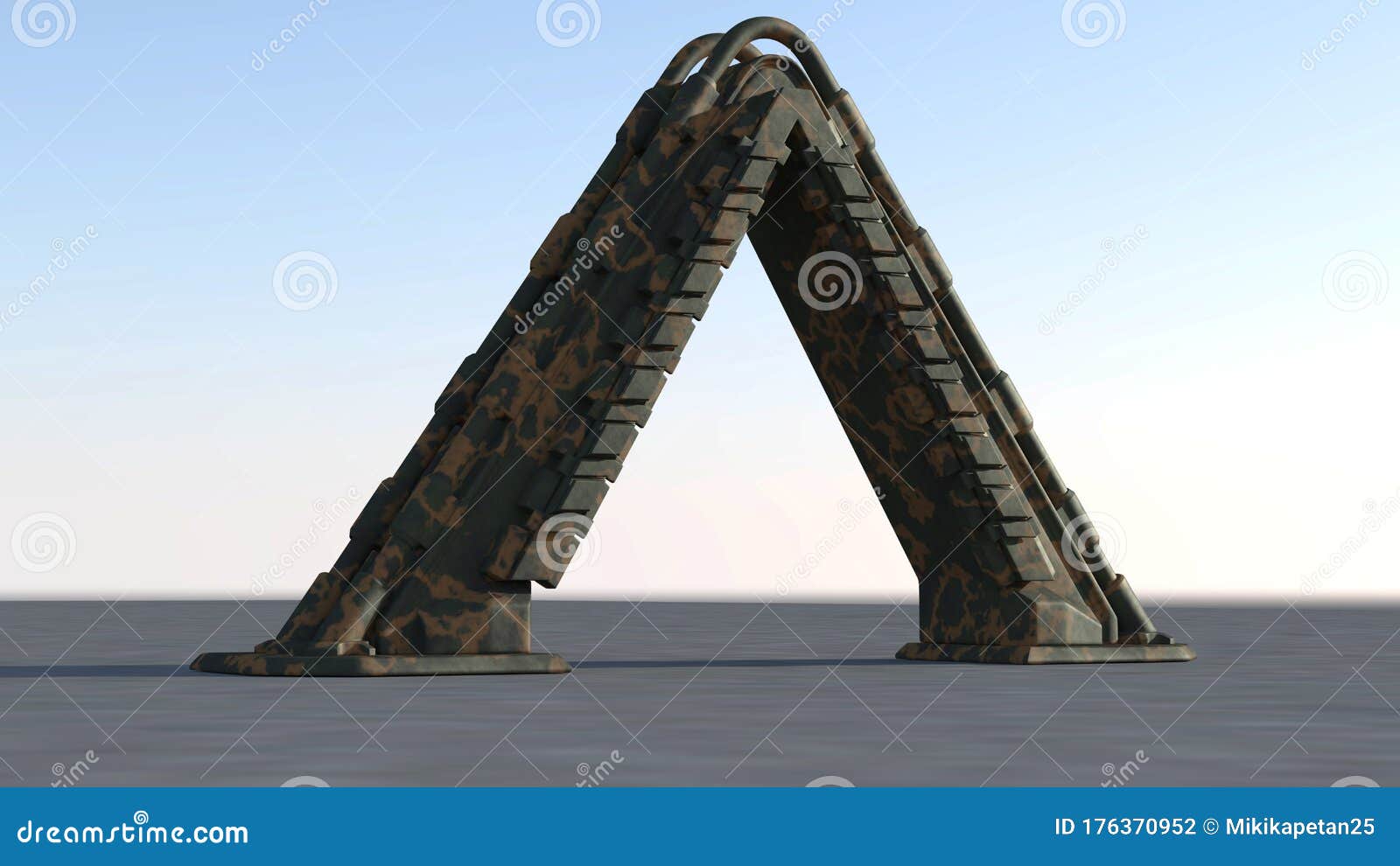 Space Gate into Other World 3d Rendering Stock Illustration ...