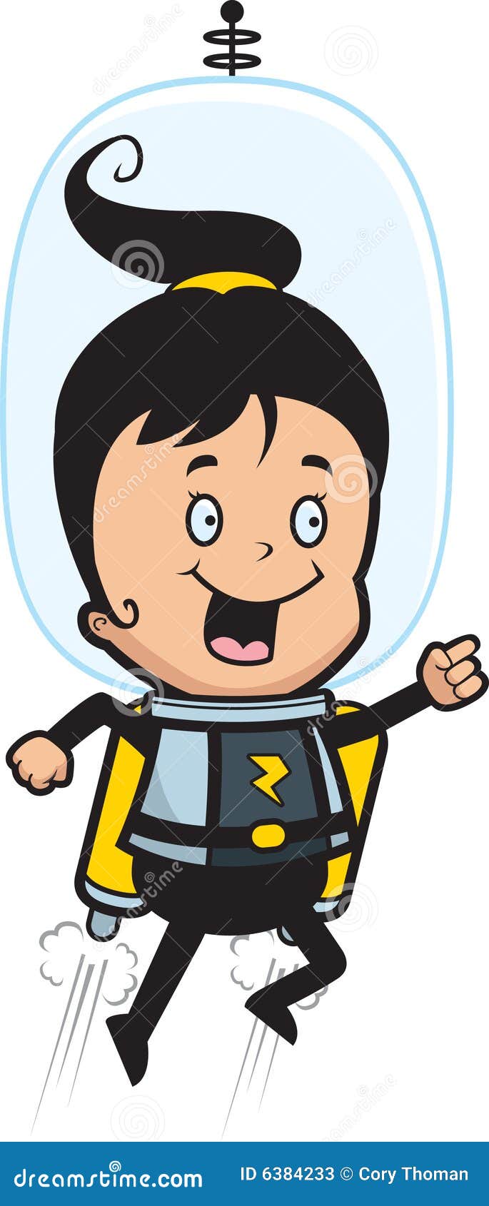 Space Girl Jet Pack stock vector. Illustration of pack - 6384233