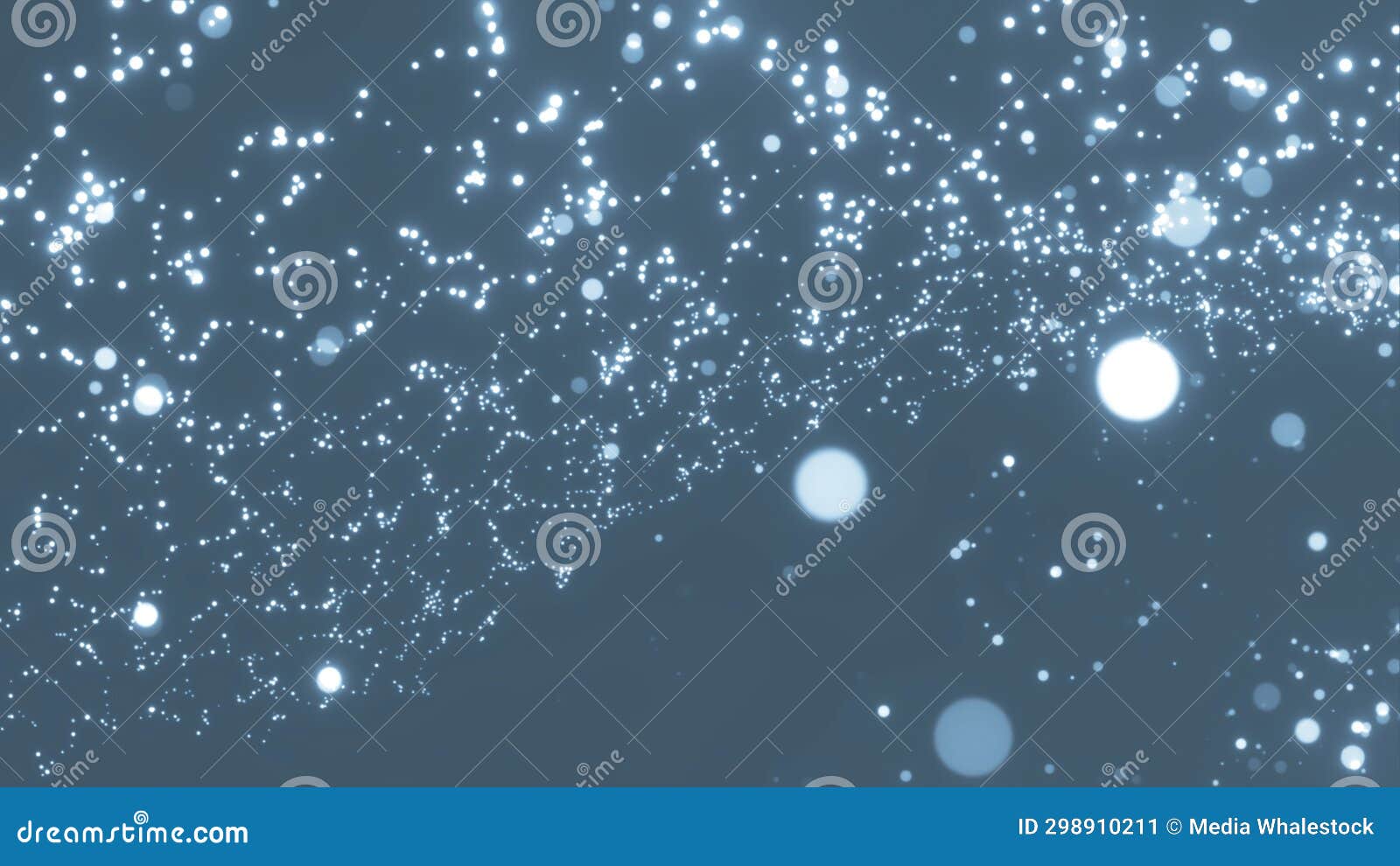 Space with Glowing Round Dots. Motion. Glowing Flying Dots in Space ...