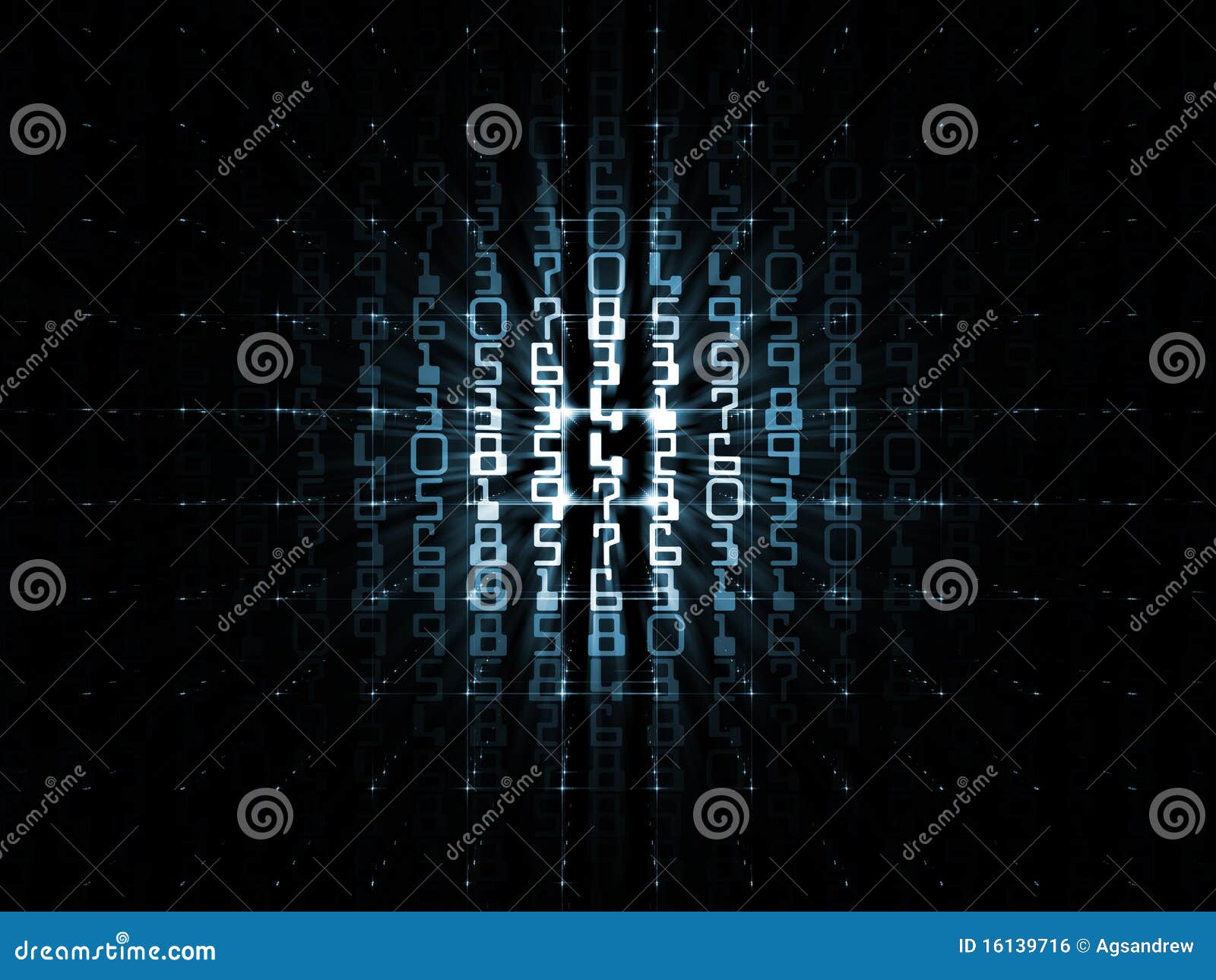 Space Grid and Numbers stock illustration. Illustration of topology ...