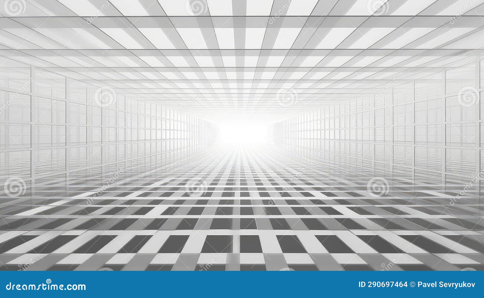 3D Space With Grid Of Lines. Animation. Multi-level Grid Of Thin Lines ...