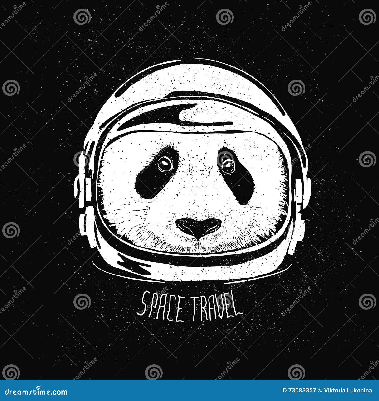 Space helmet panda stock vector. Illustration of cosmonaut - 73083357