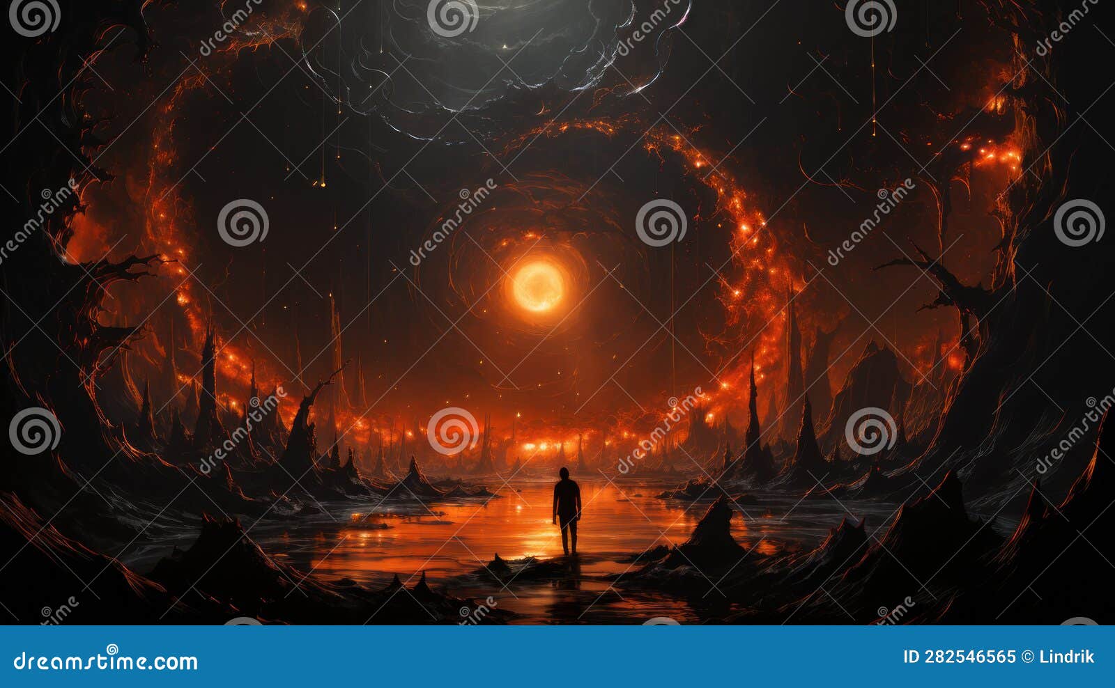 Space Horror God Space Yog-Sothoth Stock Illustration - Illustration of ...