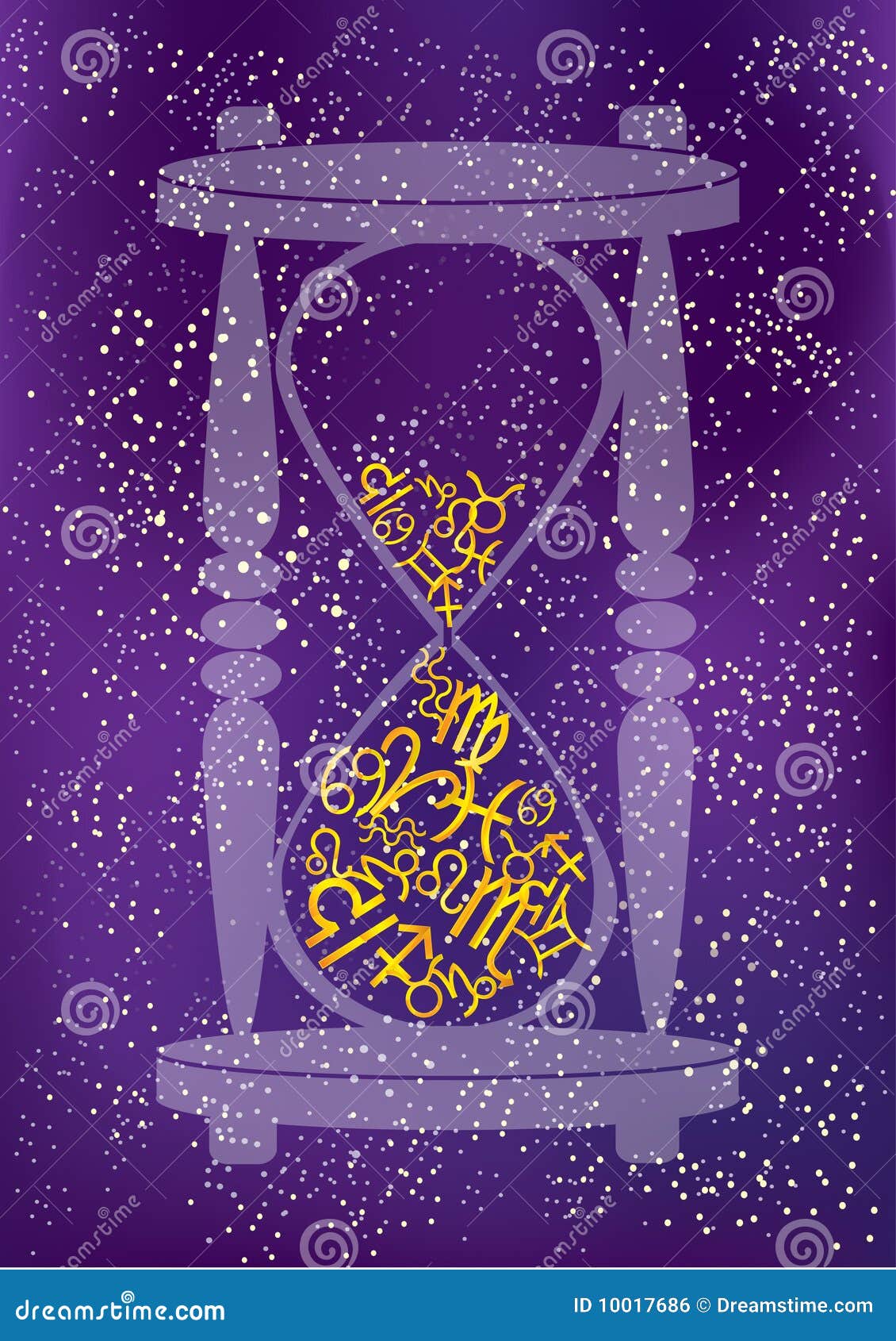 Space hourglass stock vector. Illustration of horoscope - 10017686