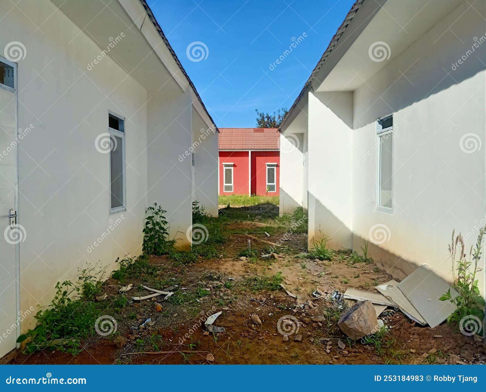 Space between house stock image. Image of courtyard - 253184983