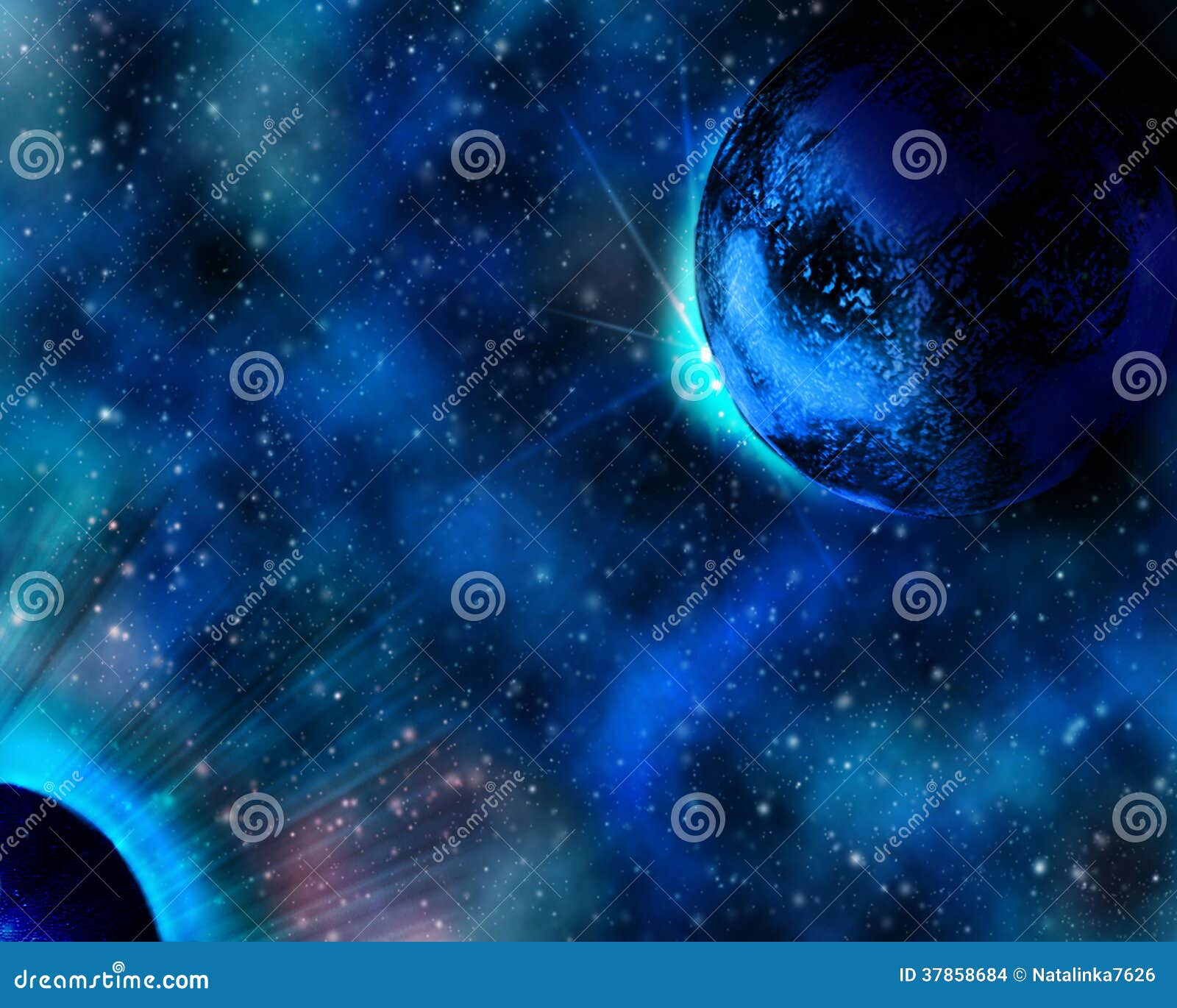 Space ice planet stock illustration. Illustration of infinity - 37858684