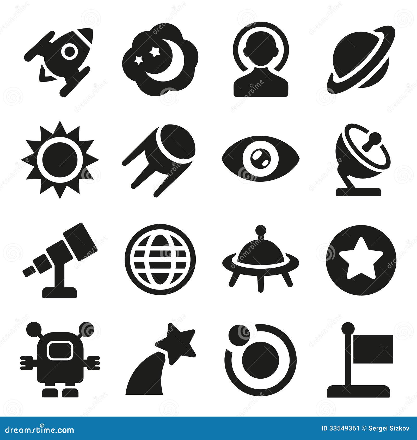 Space Icons Collection Vector Free Download