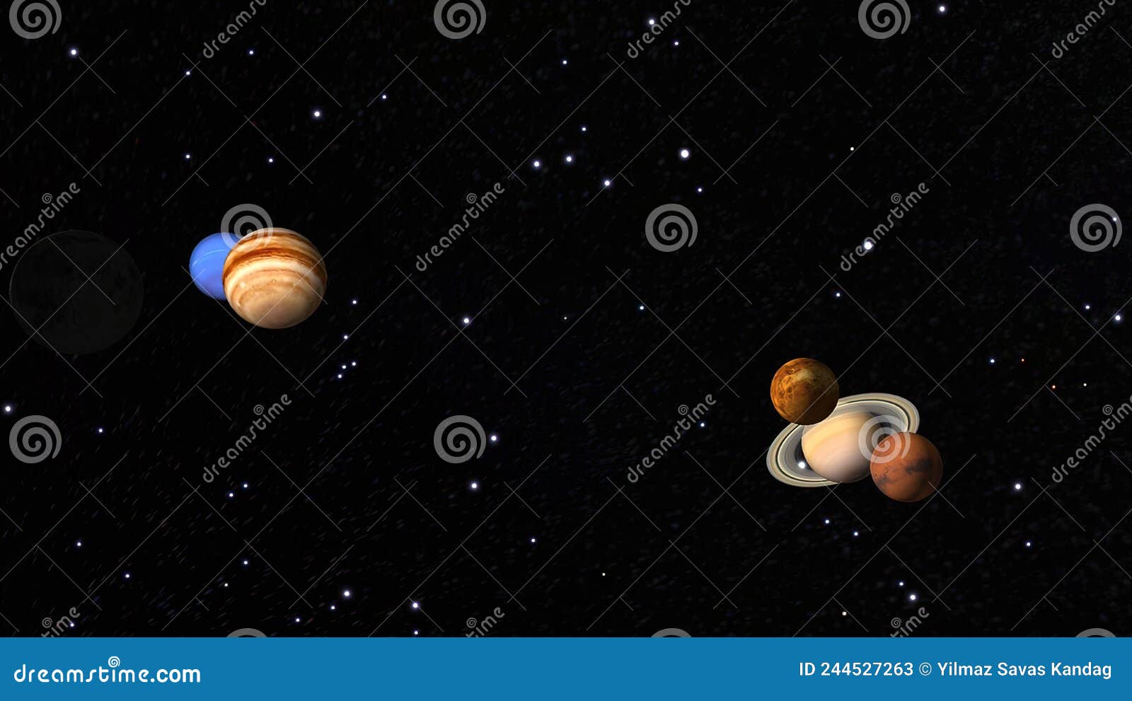 Space,infinite Universe, Galaxies and Planets Stock Illustration ...