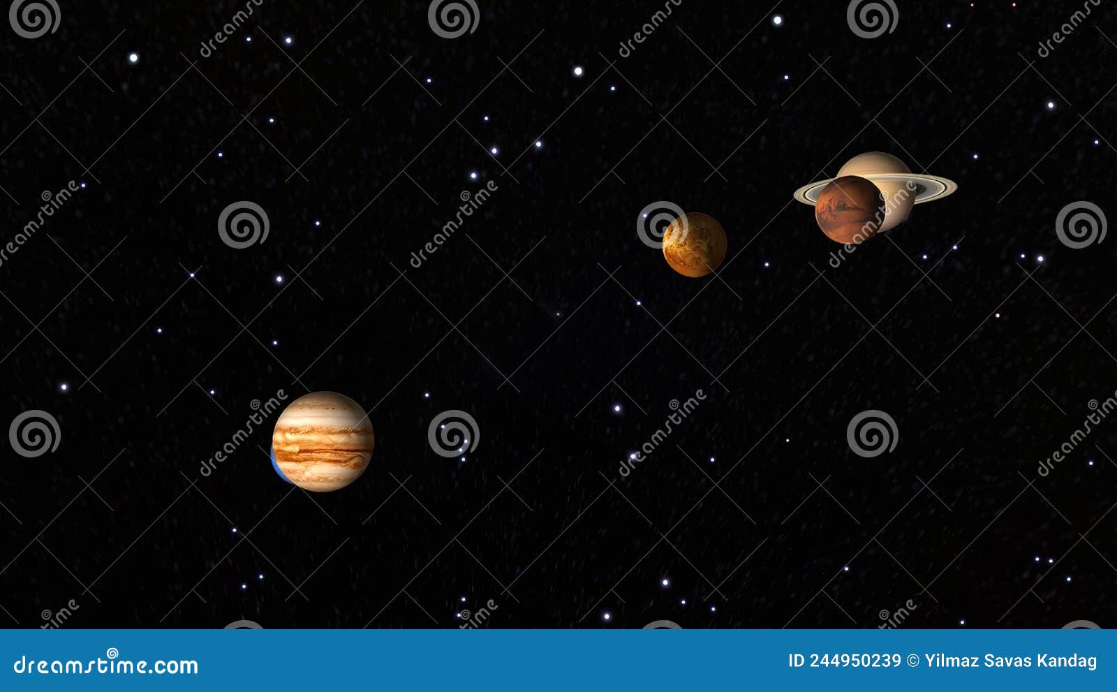 Space,infinite Universe, Galaxies and Planets Stock Illustration ...