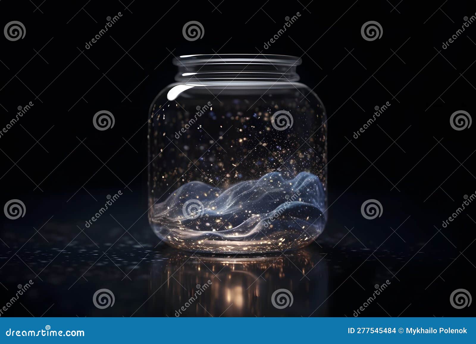 Space Inside a Glass Jar. Neural Network AI Generated Stock Photo ...