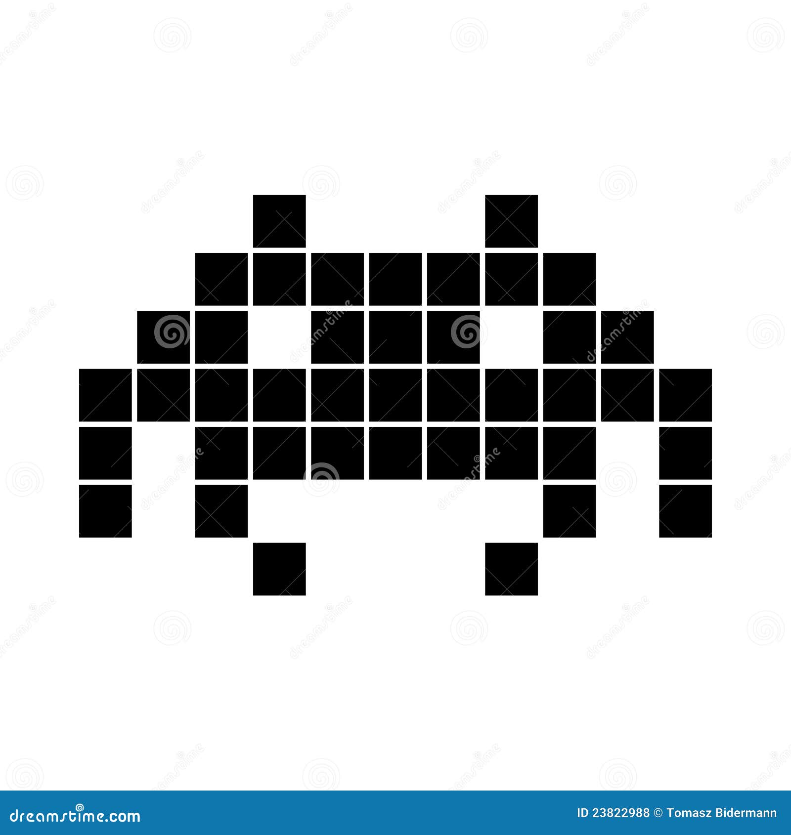 Space Invader Alien Character Cartoon Vector | CartoonDealer.com #44233641