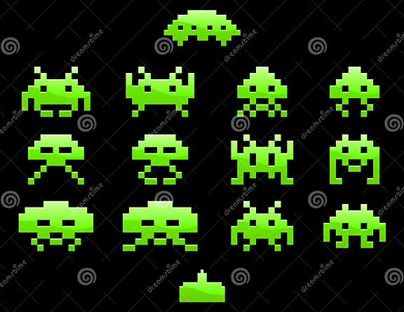 Space Invader Icons EPS editorial stock photo. Illustration of space ...