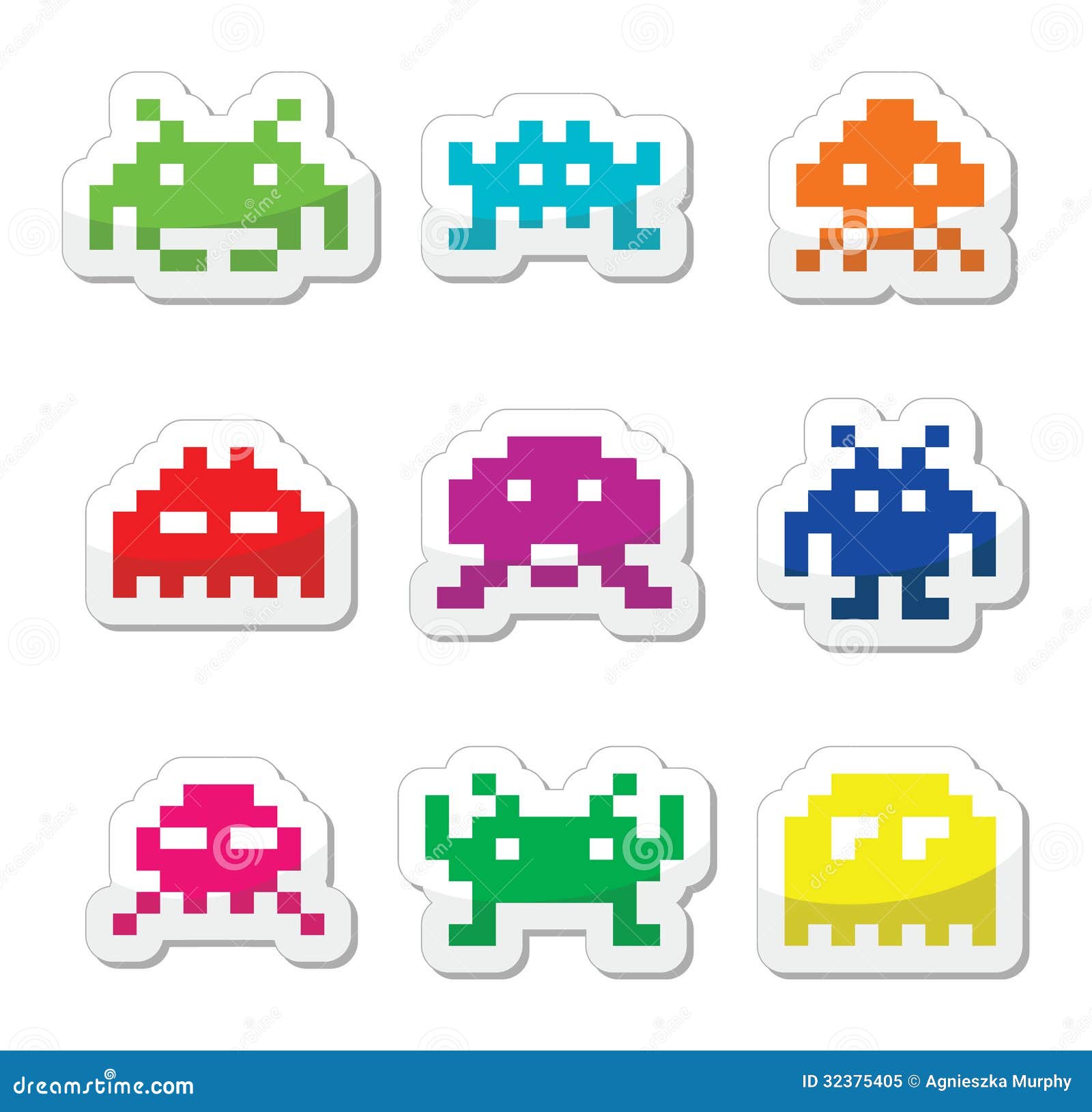 Space Invaders, 8bit Aliens Icons Set Editorial Image - Image: 32375405 Space Invaders, 8bit Aliens Icons Set Editorial Image - Image: 32375405