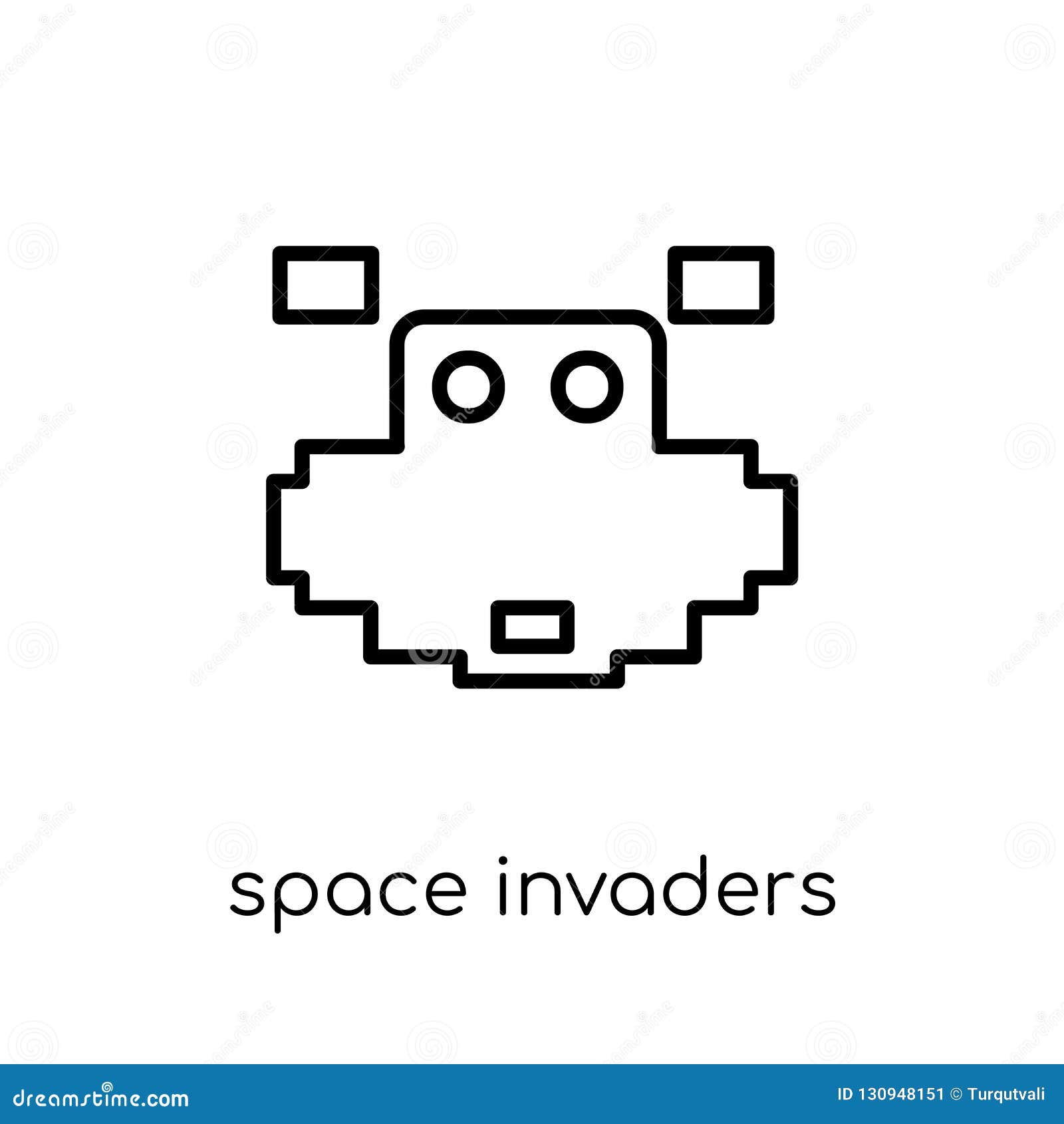 Space Invaders Icon from Arcade Collection. Stock Vector - Illustration of alien, creature ...