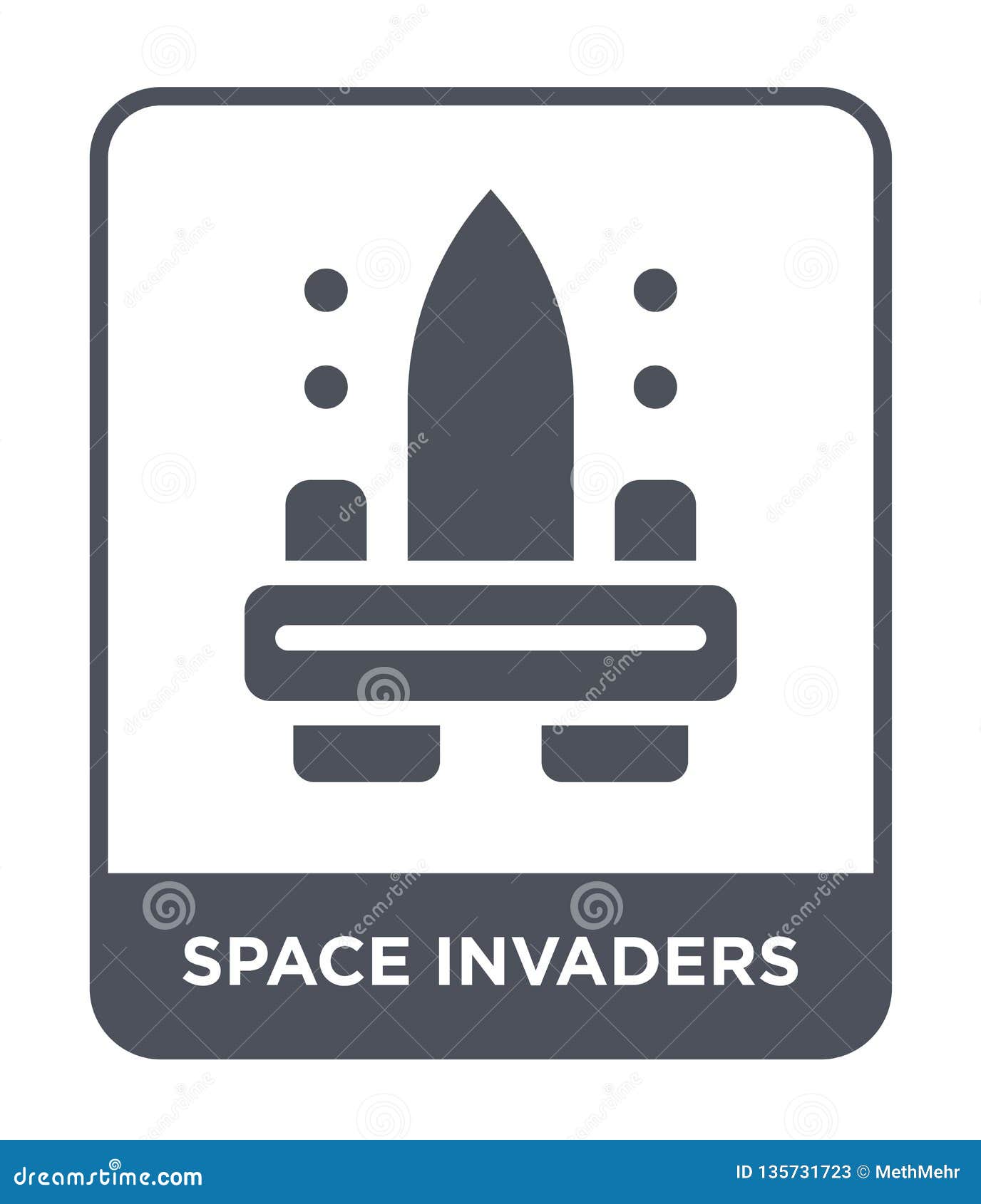 Space Invaders Icon in Trendy Design Style. Space Invaders Icon ...