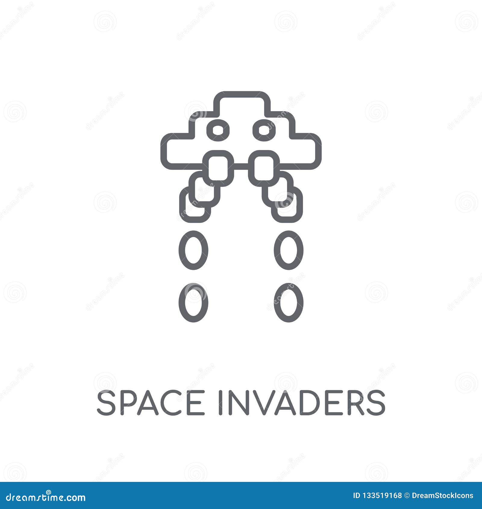 Space Invaders Linear Icon. Modern Outline Space Invaders Logo C Stock ...