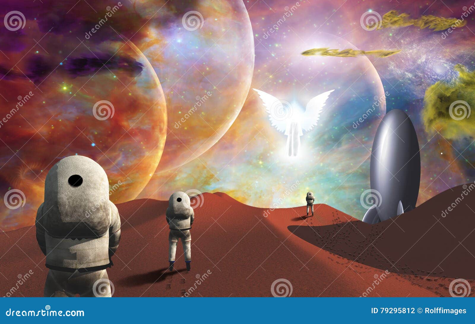 Space journey stock illustration. Illustration of desert - 79295812