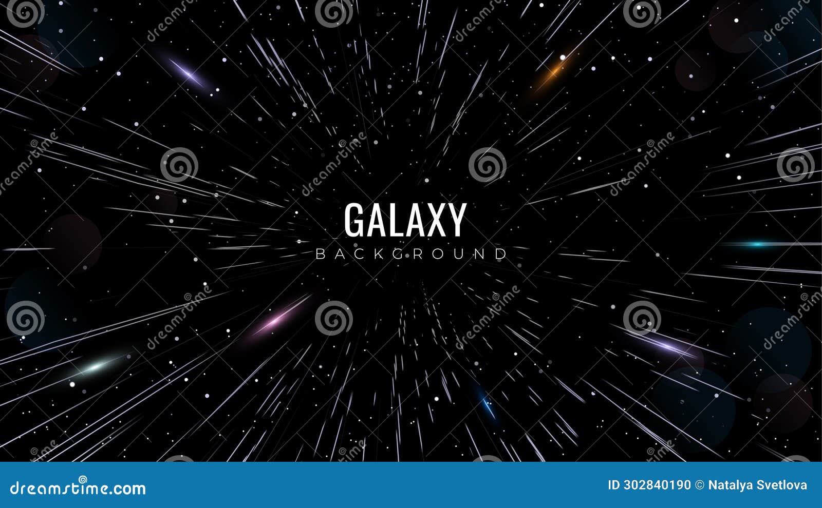 Space Jump Background. Conceptual Vector Illustration. Fast Moving ...