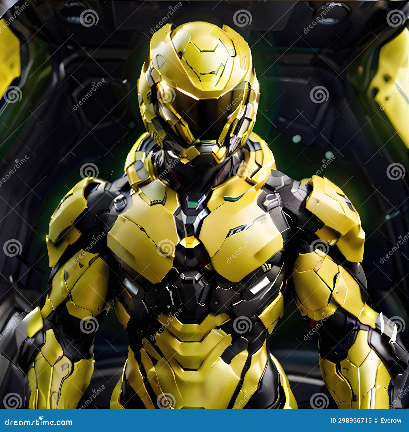 Space Knight in the Armor. Alien Warrior Stock Illustration ...