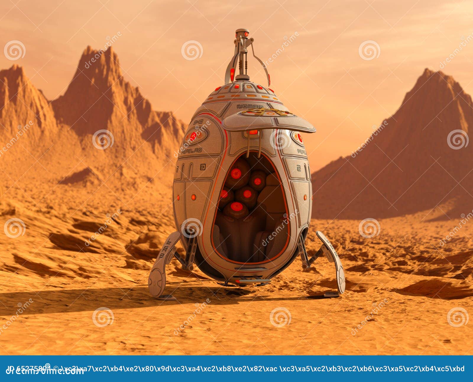 Space lander stock photo. Image of spaceship, fantasy - 65275804