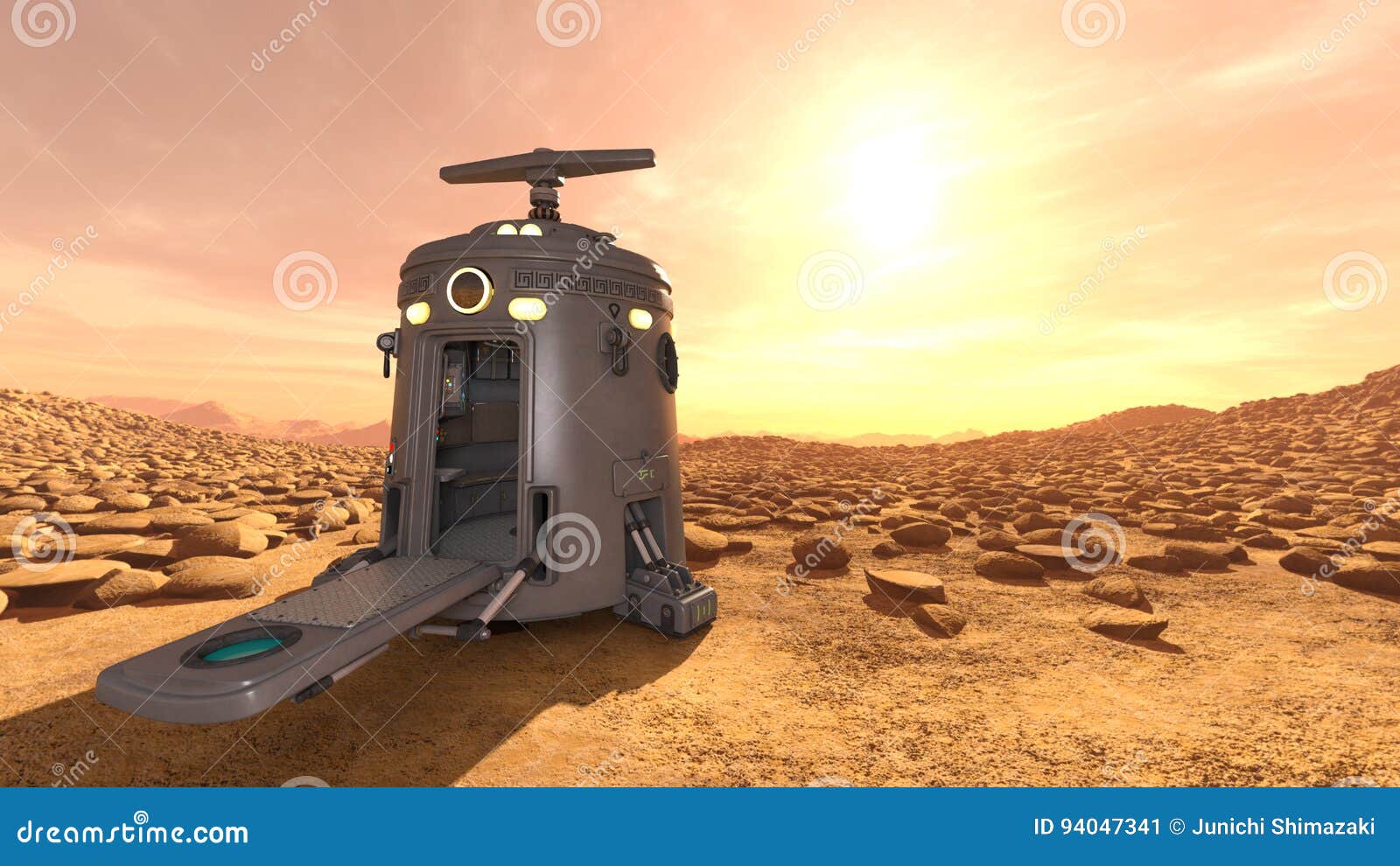 Space lander stock image. Image of technology, desert - 94047341